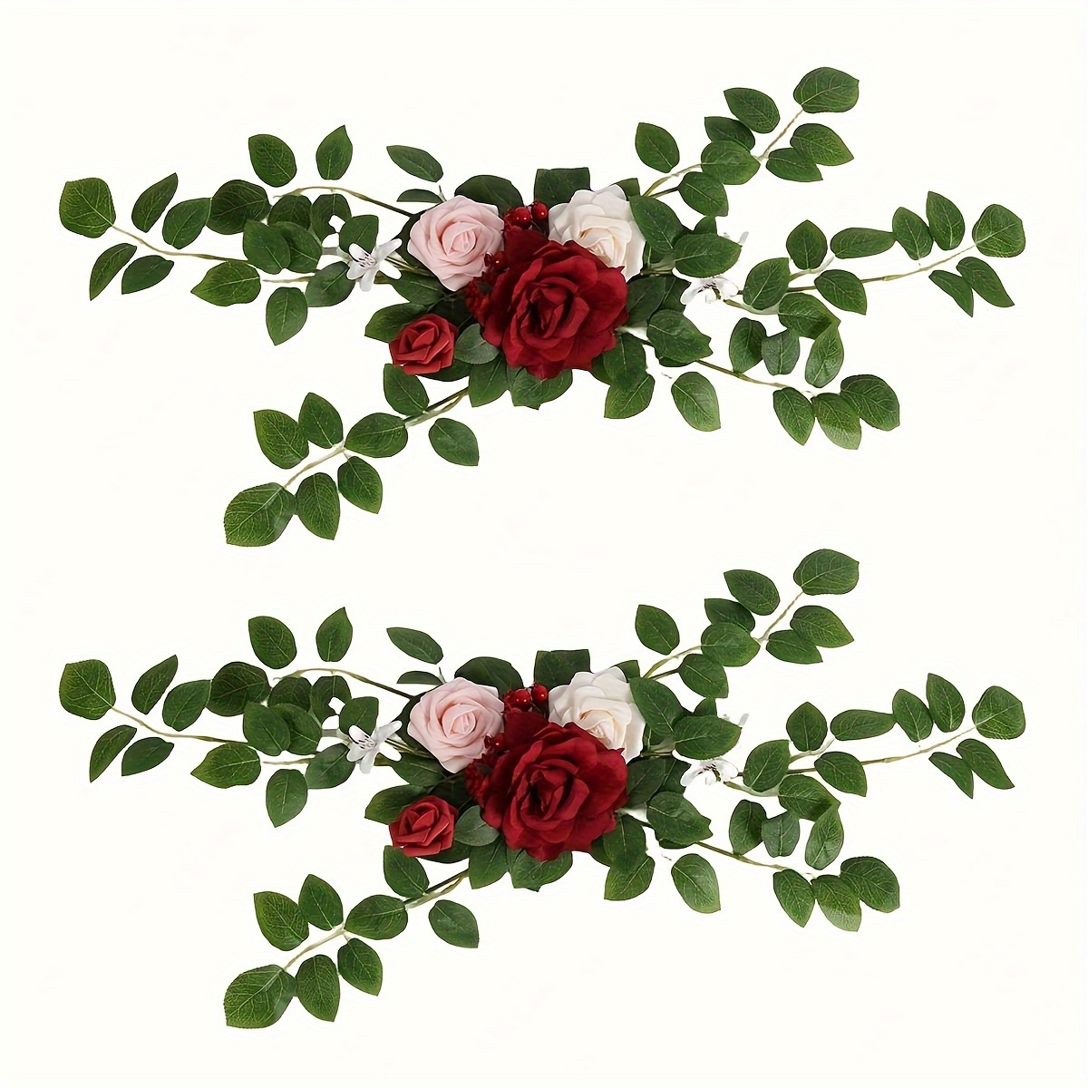 Wedding Aisle Chair Decorations Chairs Back Pew Rose Flowers - Temu