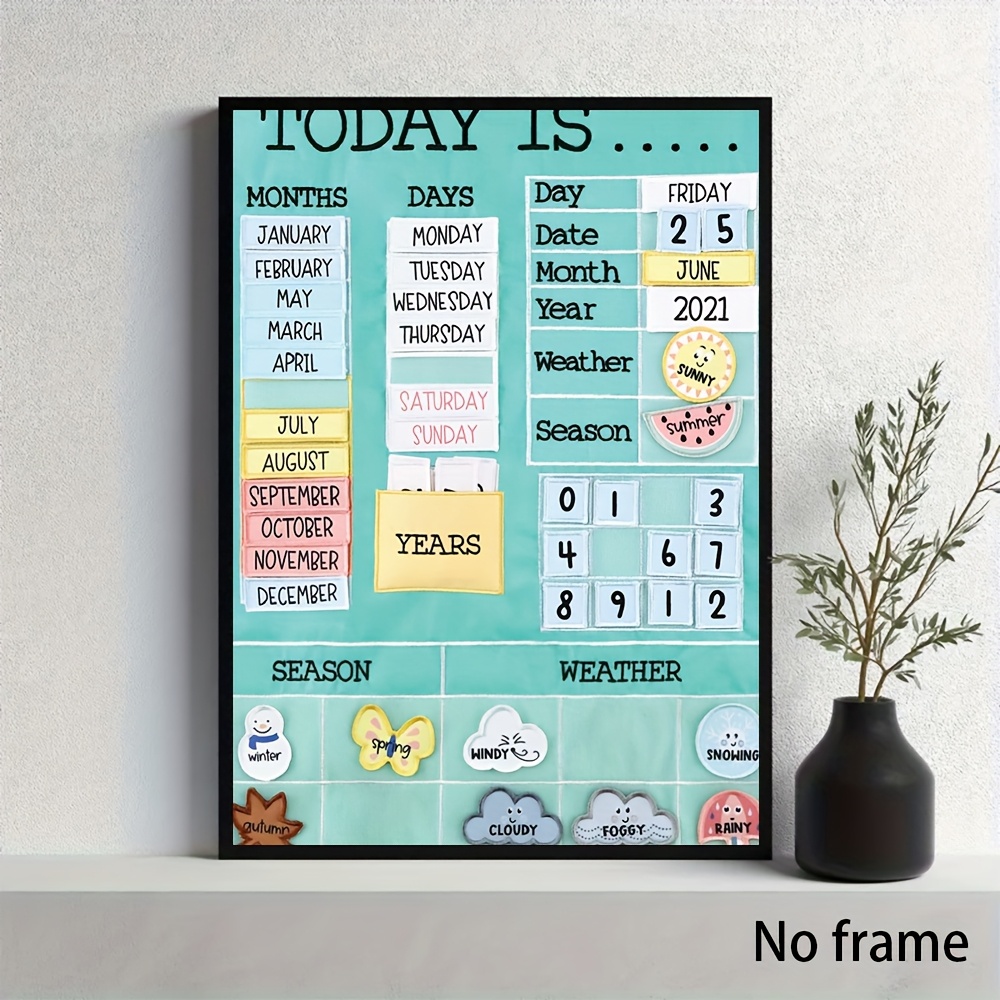 classroom calendar chart for preschool sold on Temu Australia