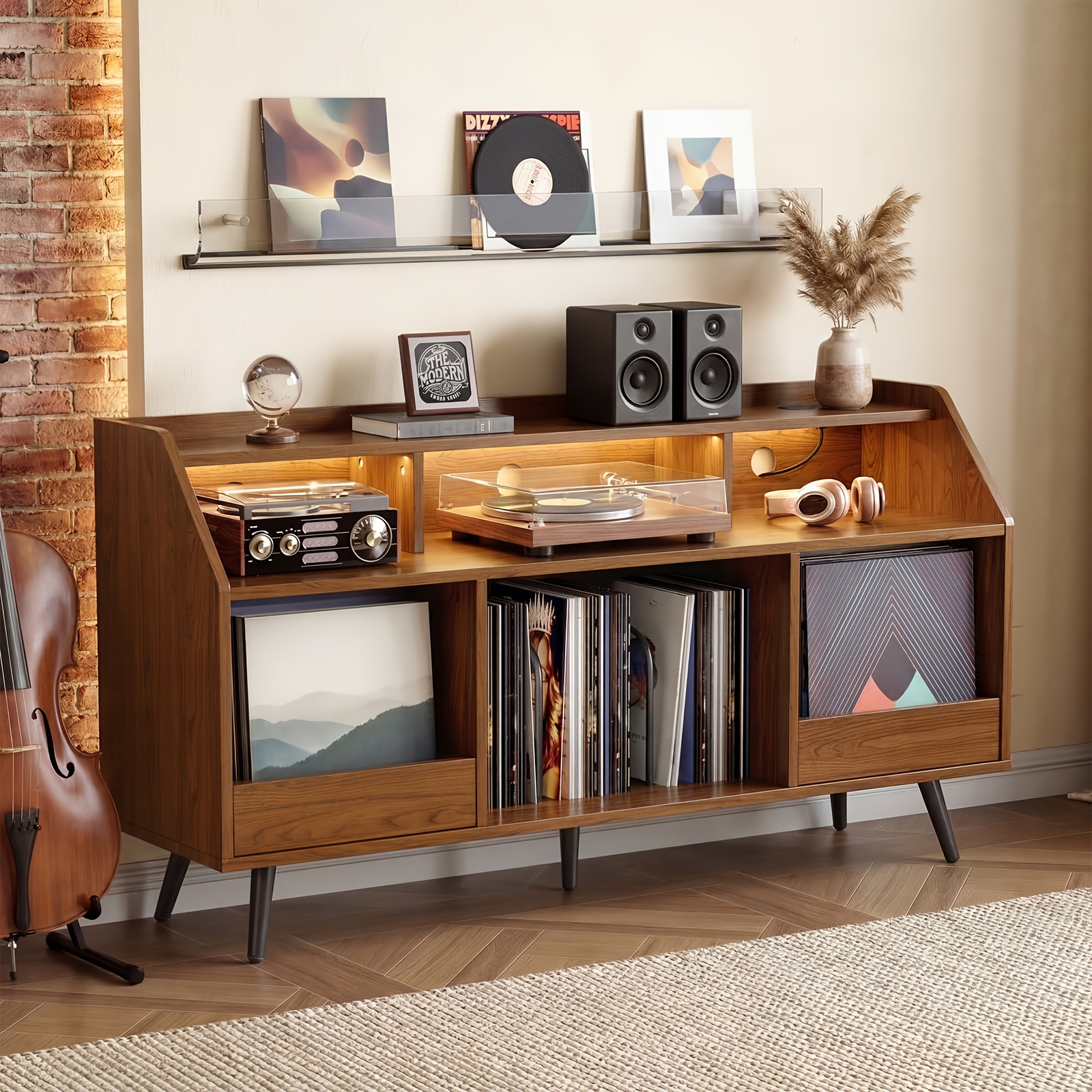 vinyl record storage sold on Temu United States