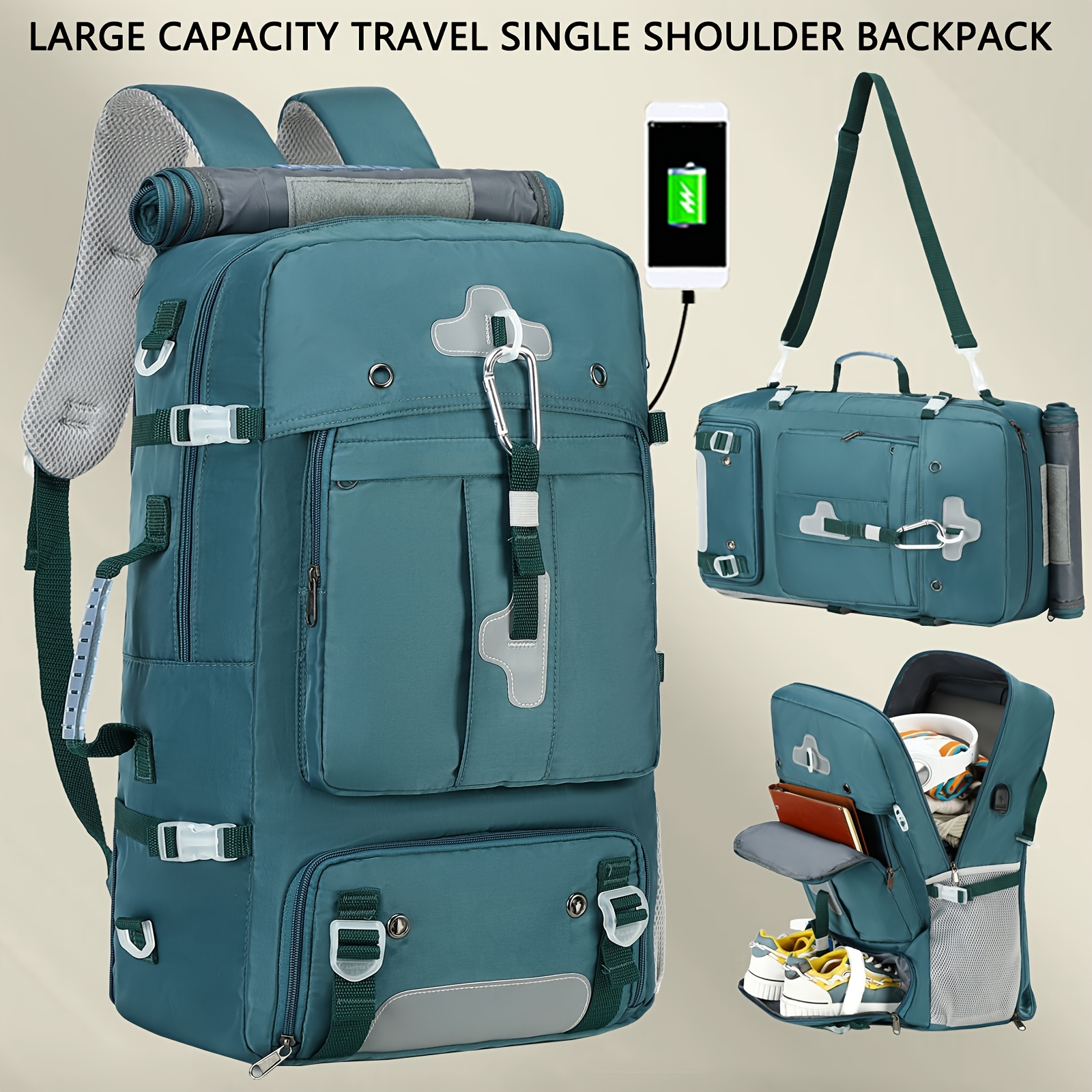 travel backpack sold on Temu United States