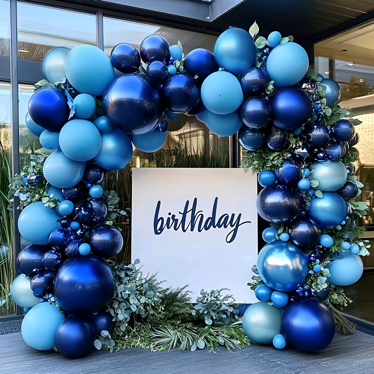 navy blue balloons sold on Temu United States