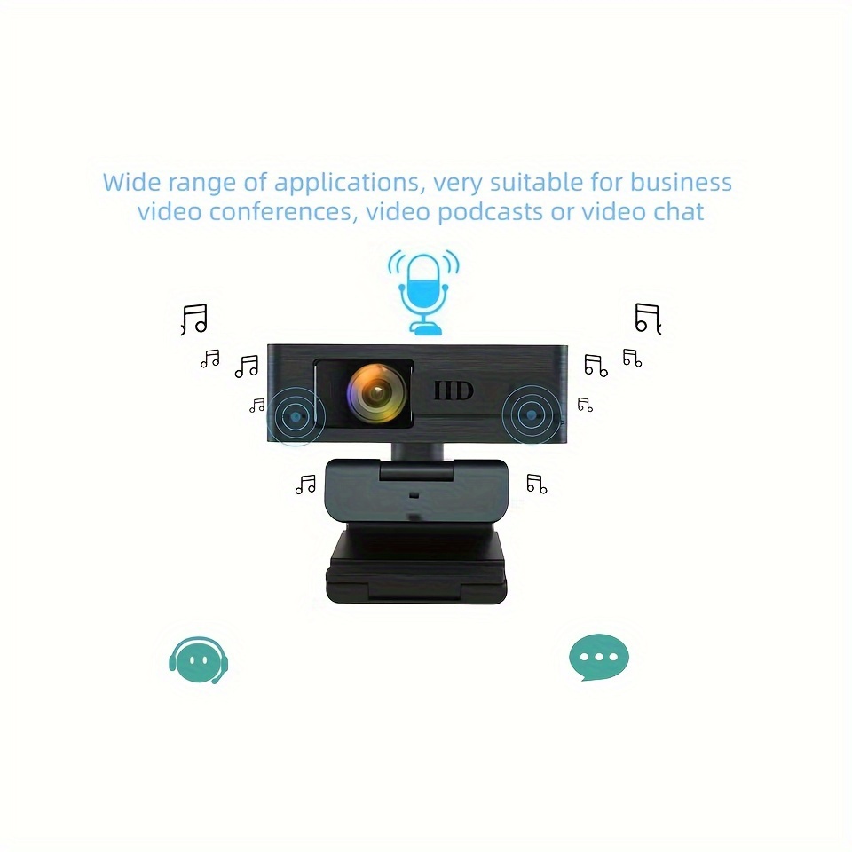 Usb Computer Webcam Auto Focus Full Hd Webcam Privacy - Temu