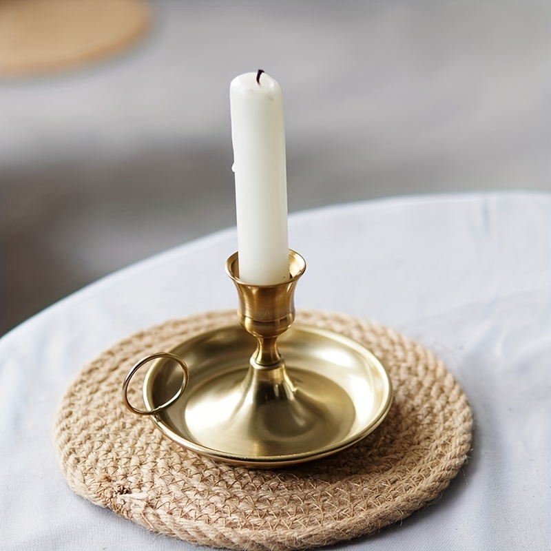 brass candlestick holders sold on Temu United States