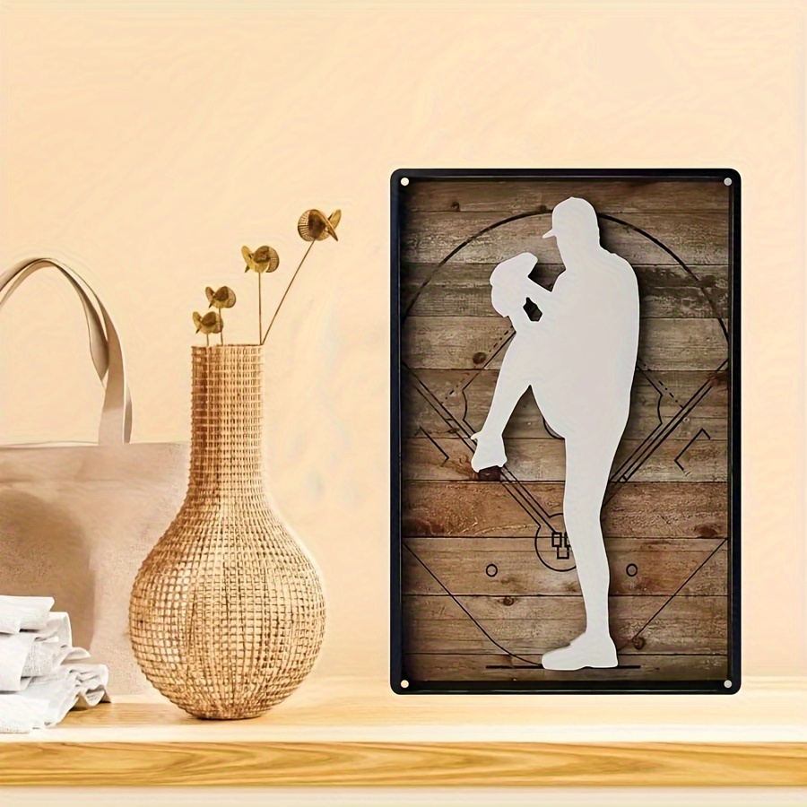 Metal Tin Sign " Home Baseball Decor Framed Wall Art - Temu Australia