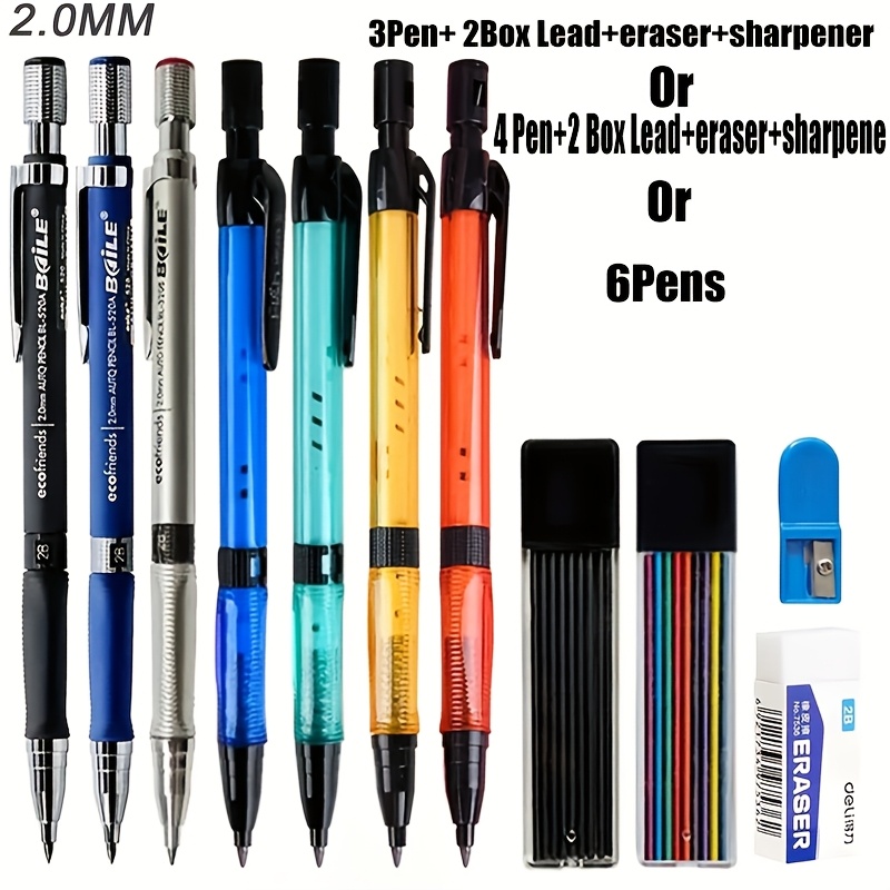mechanical pencil set 2 colors lead refill writing Temu United Kingdom