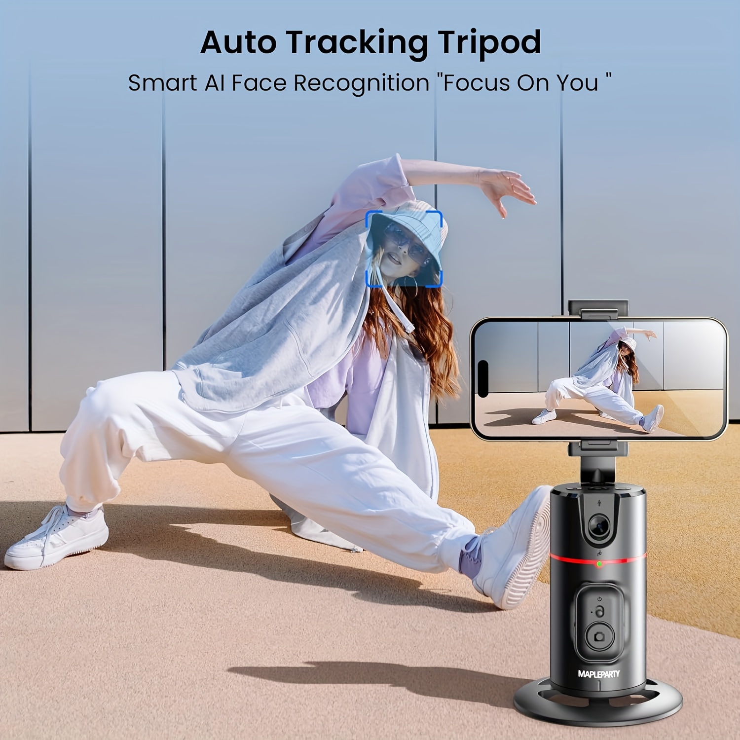 360° Face Tracking Auto Gimbal Shot No App Needed - Temu