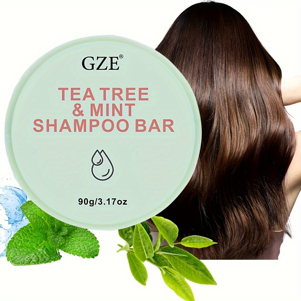 Gze Tea Tree & Mint Shampoo Bar For Normal Hair, Anti-dandruff ...