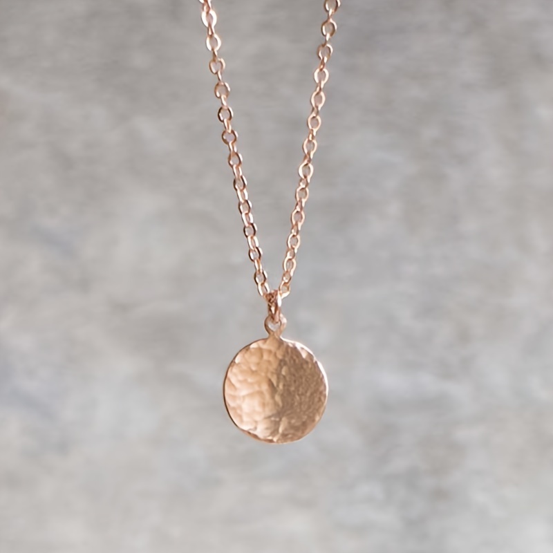 Custom Round Pendant Necklace Personalized Small Circular - Temu United ...