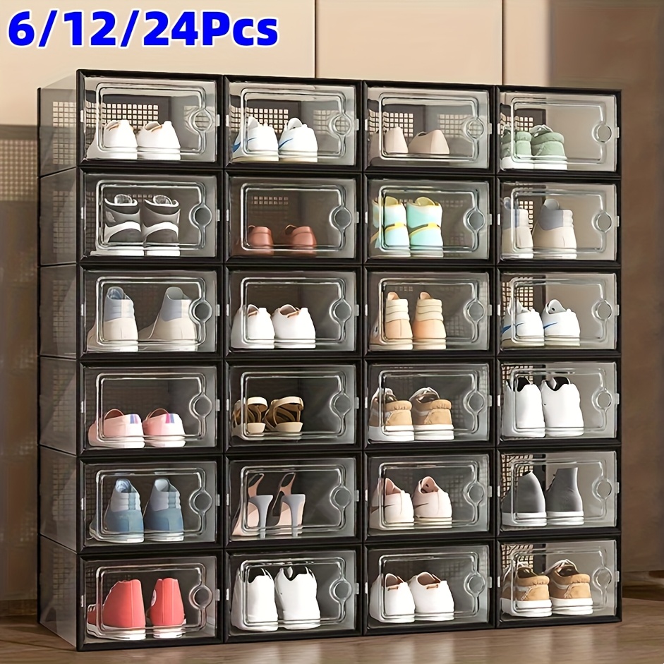 transparent shoe boxes sold on Temu United States