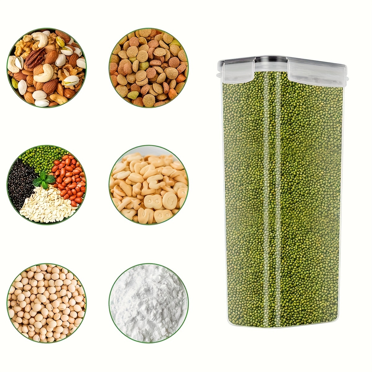 6pcs Airtight Food Storage Containers Set With Lids, Bpa Free Plastic ...