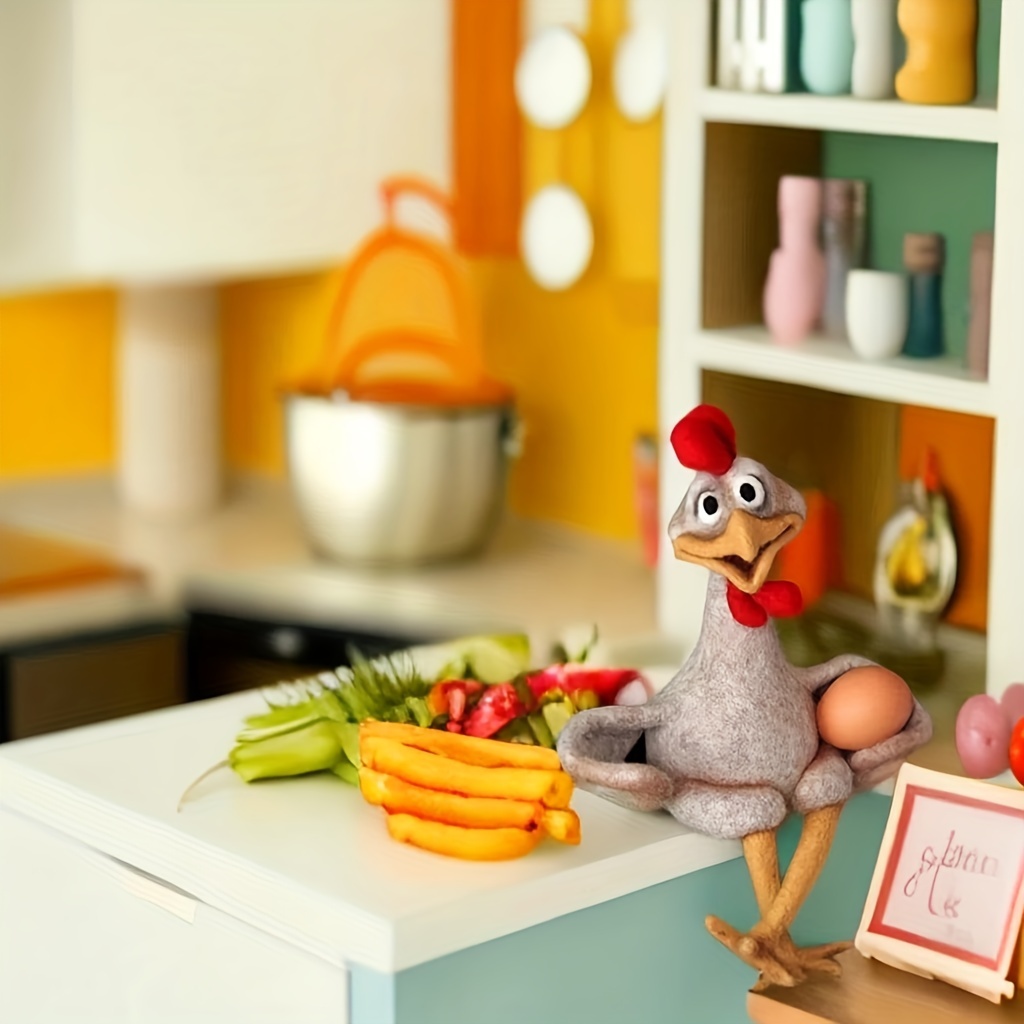 Resin Chicken Sculpture Creative Fun Decorative Figurine - Temu