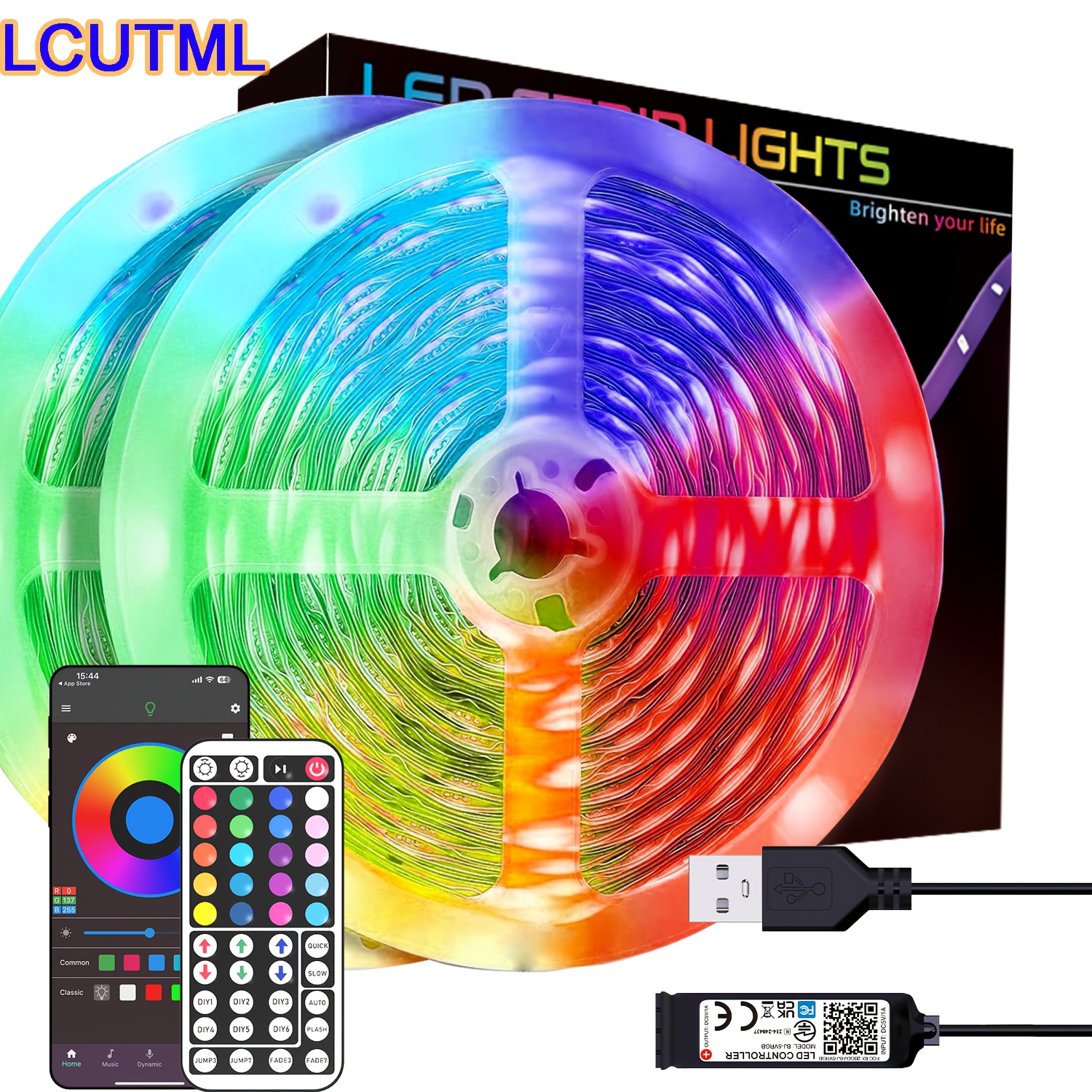 led lights sold on Temu United States