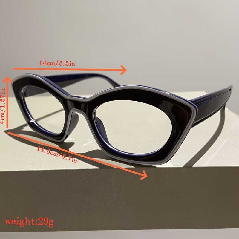 Classic Cat-eye Retro Fashion Frames, Unisex Non-prescription Blue ...