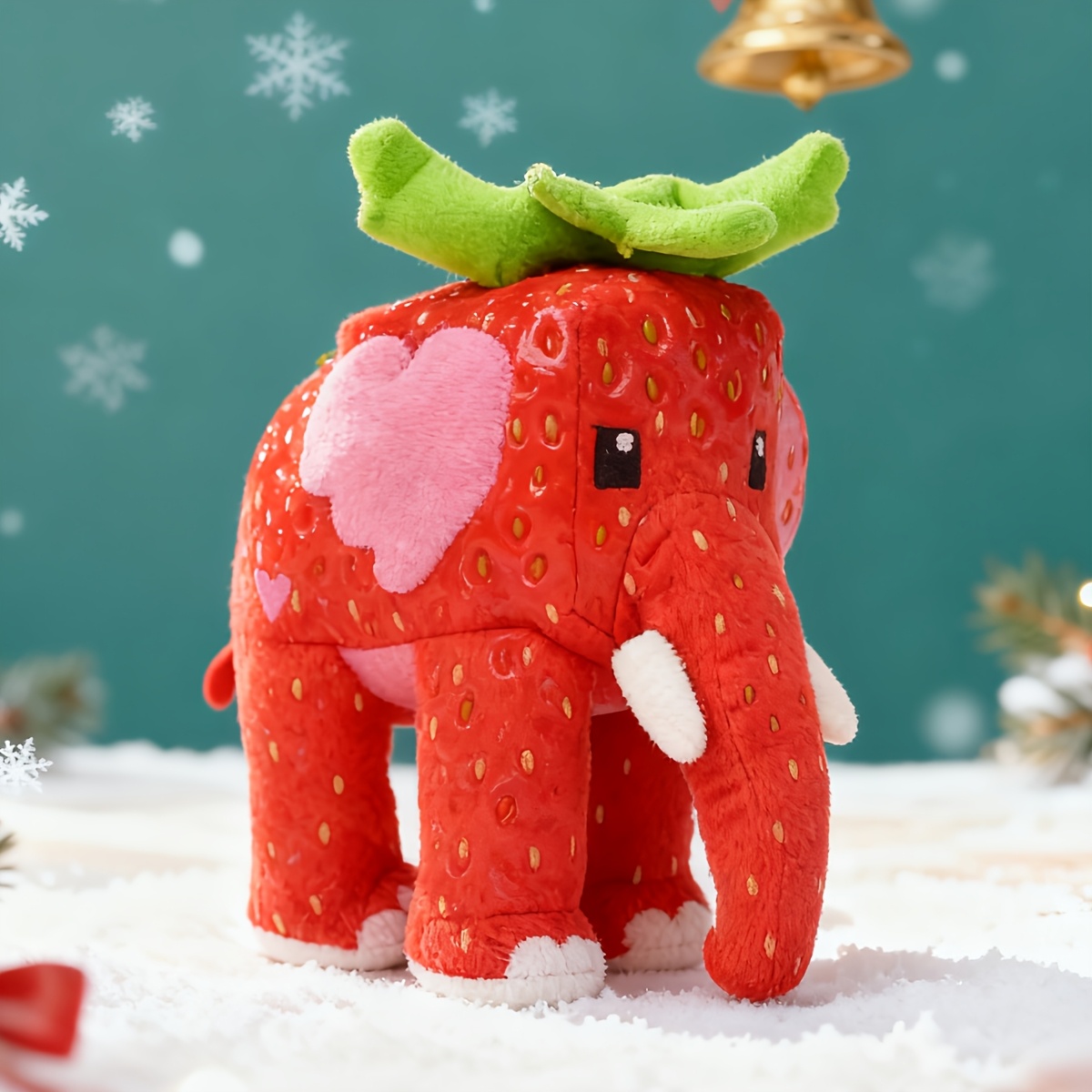strawberry elephant plush sold on Temu United States