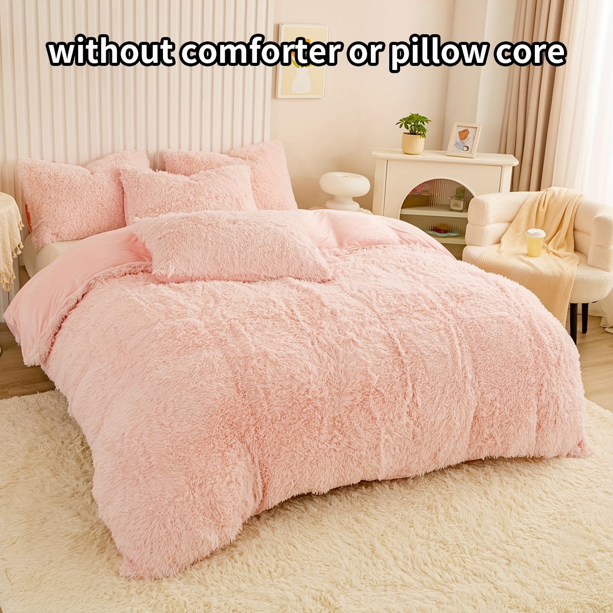 Light pink queen comforter set store