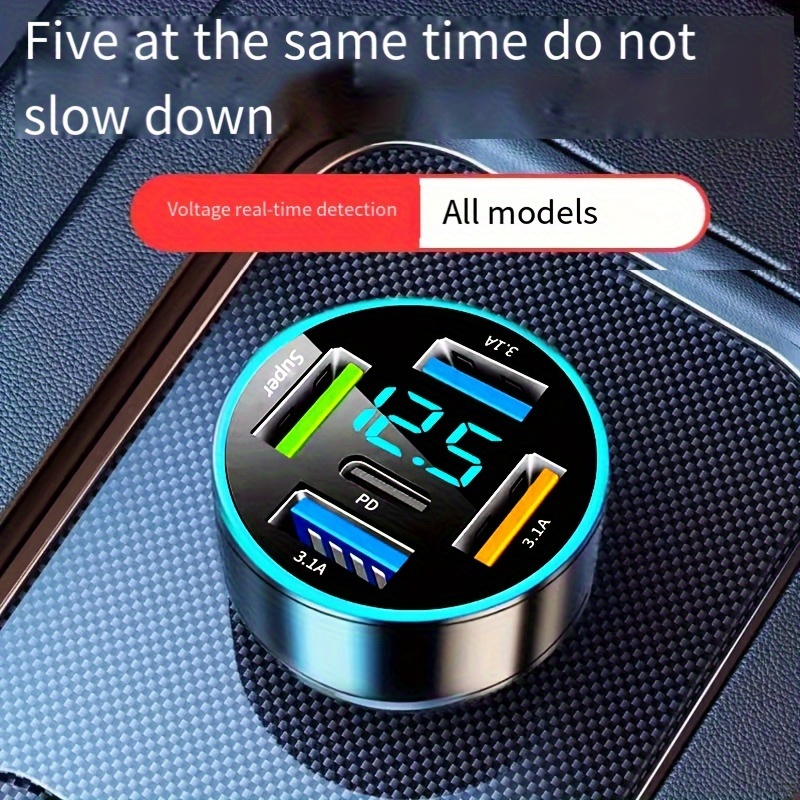 Car Pd Mobile Phone Charger Qc3.0 Fast Charge One - Temu