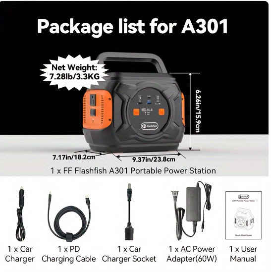 320w Portable Power Station 292wh 80000mah Solar Generator With Ac 100w ...