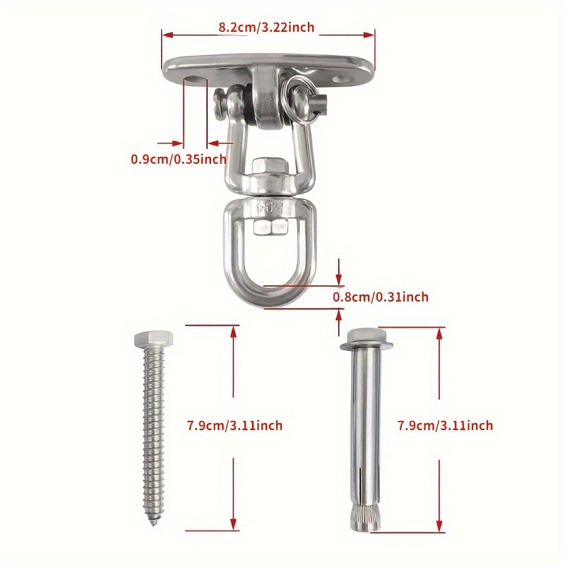 2-pack Heavy Duty Ceiling Swing Hangers, 360° Rotate Swing Hooks With ...