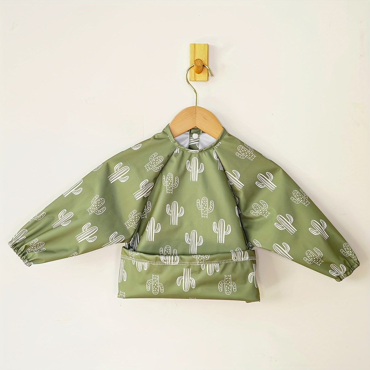 Double Layers Waterproof Pocket Apron Feeding Bib Long - Temu Ireland