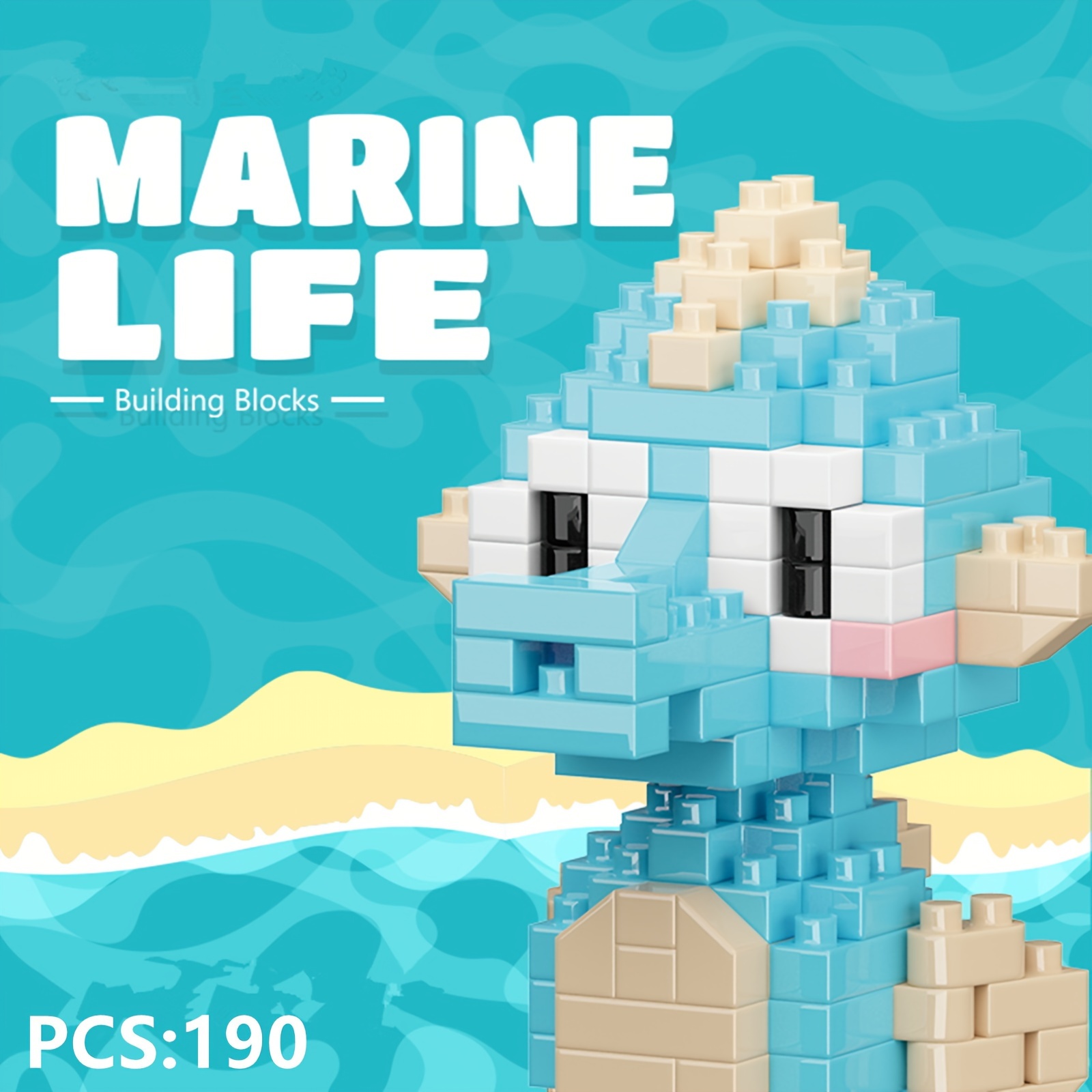 12 Types Of Marine Animal Building Blocks 2642 Pieces Of Micro ...