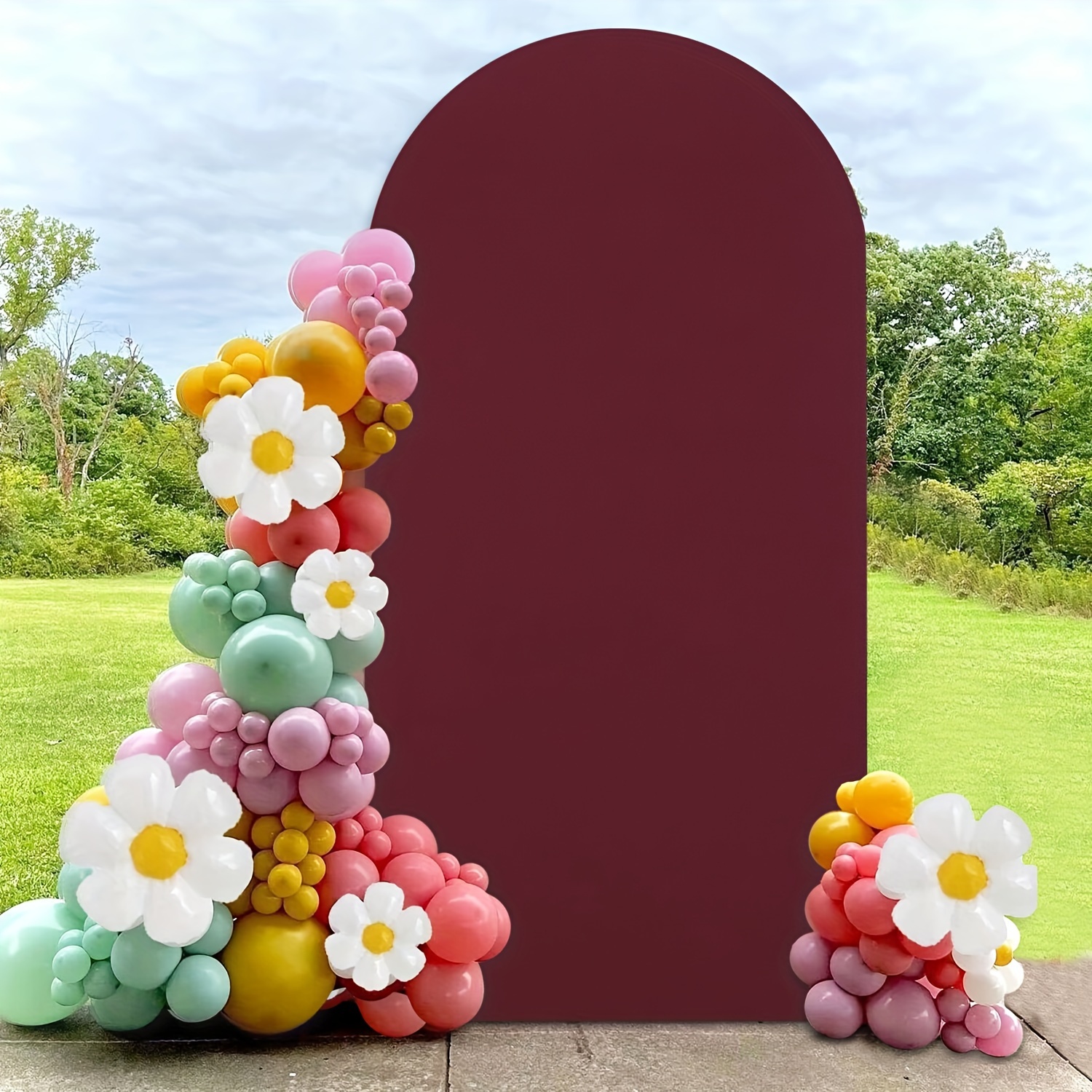 Burgundy Wedding Arch Cover Spandex Backdrop Frame Stand - Temu