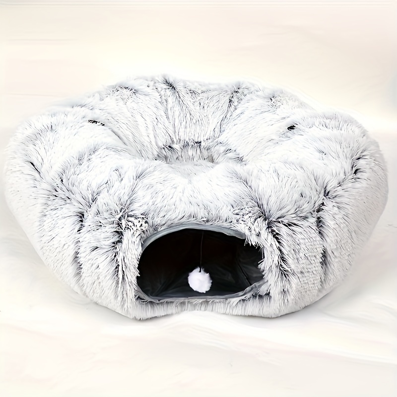 Foldable Cat Tunnel Long Plush Winter Providing Warmth - Temu Canada