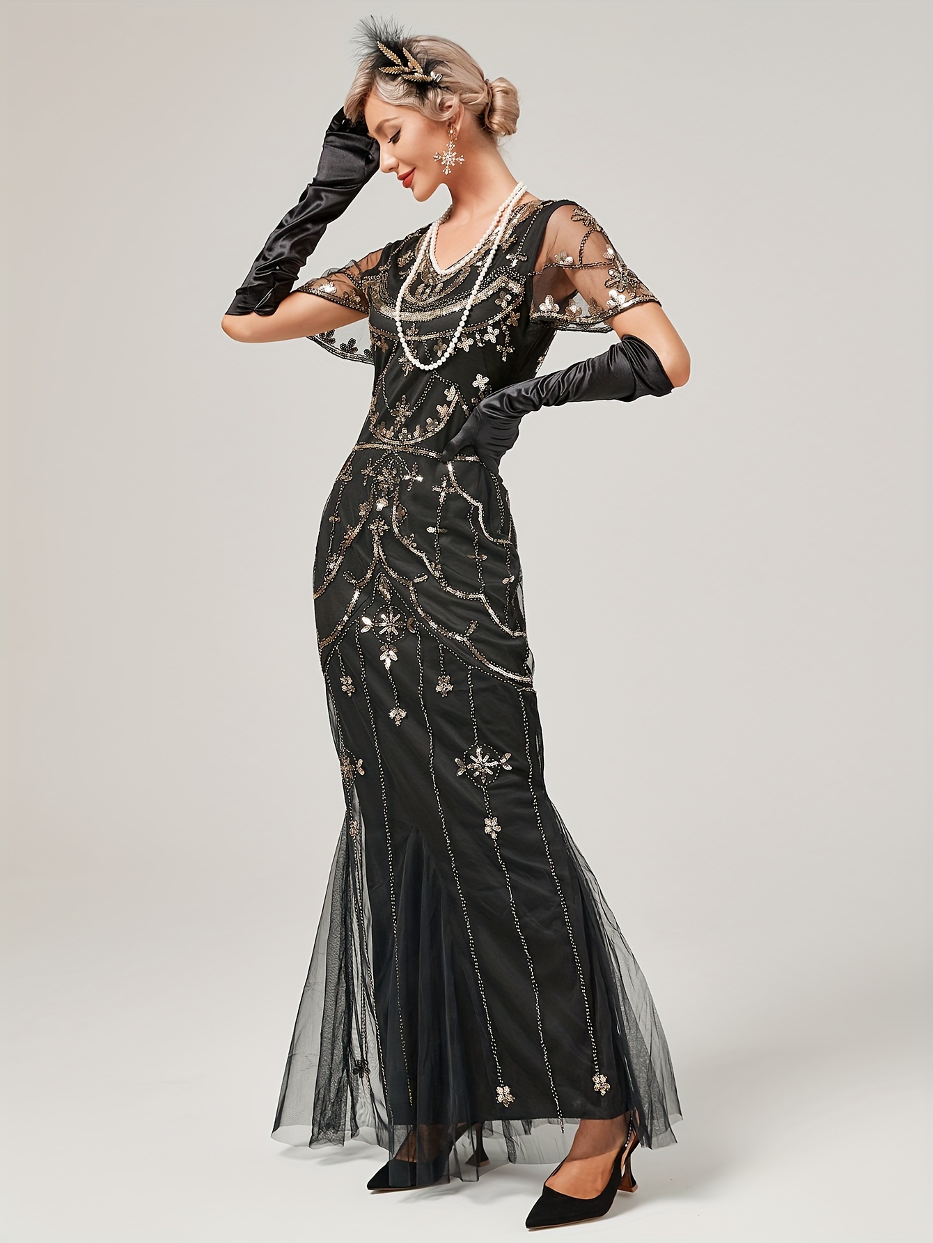 green flapper dress sold on Temu Australia