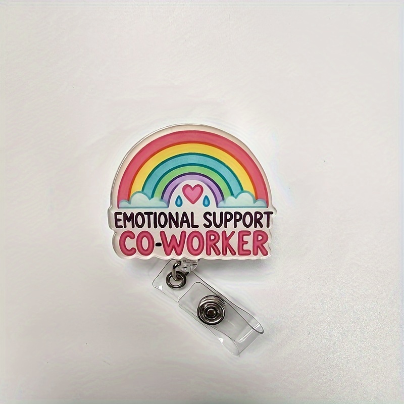 Acrylic Emotional Support Retractable Badge Reel - Temu
