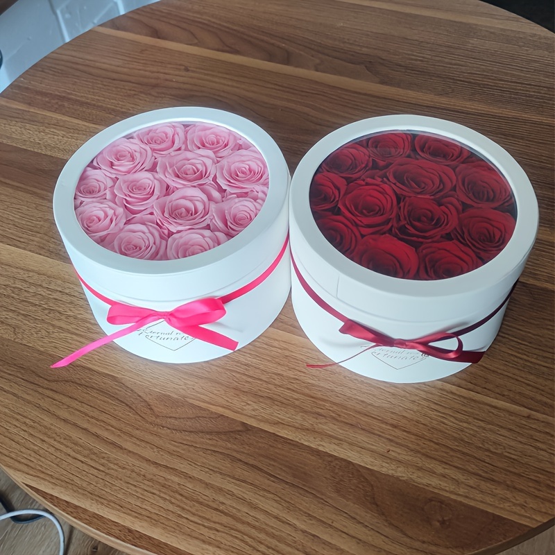 Handcrafted Gift Box 12 Preserved Roses In - Temu