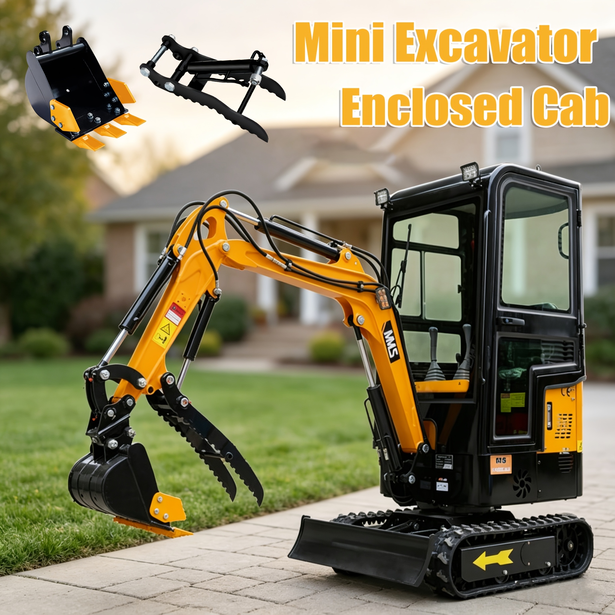 mini excavator sold on Temu United States