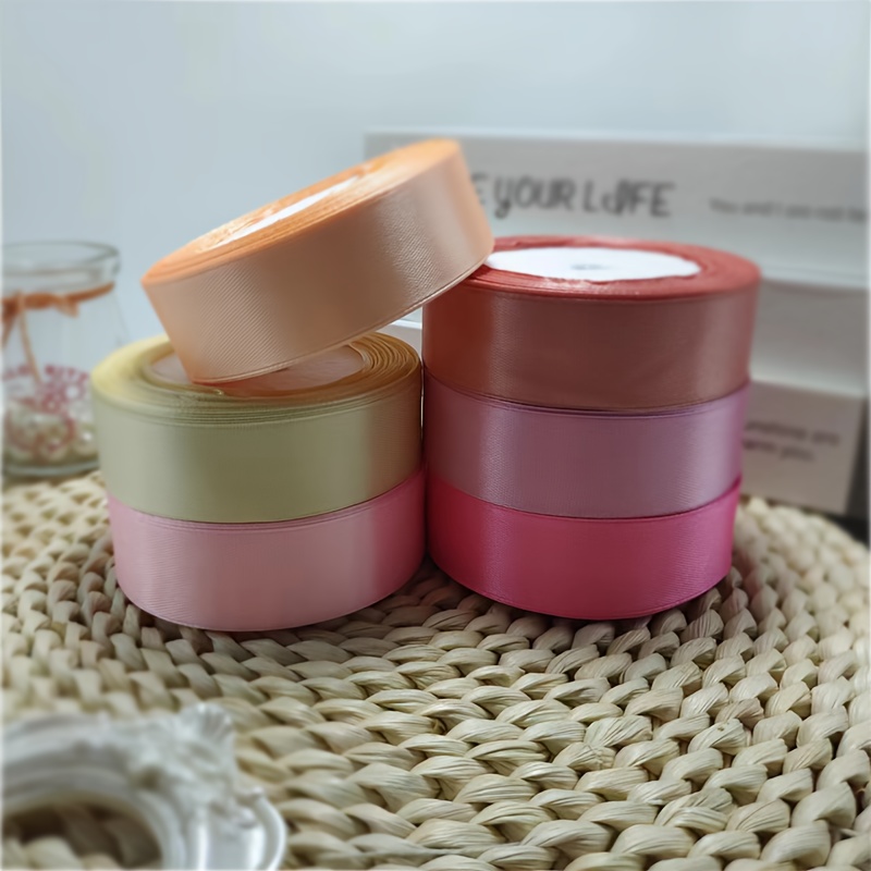 Assorted Colors Satin Ribbon Wide Perfect Bouquet Wrapping - Temu