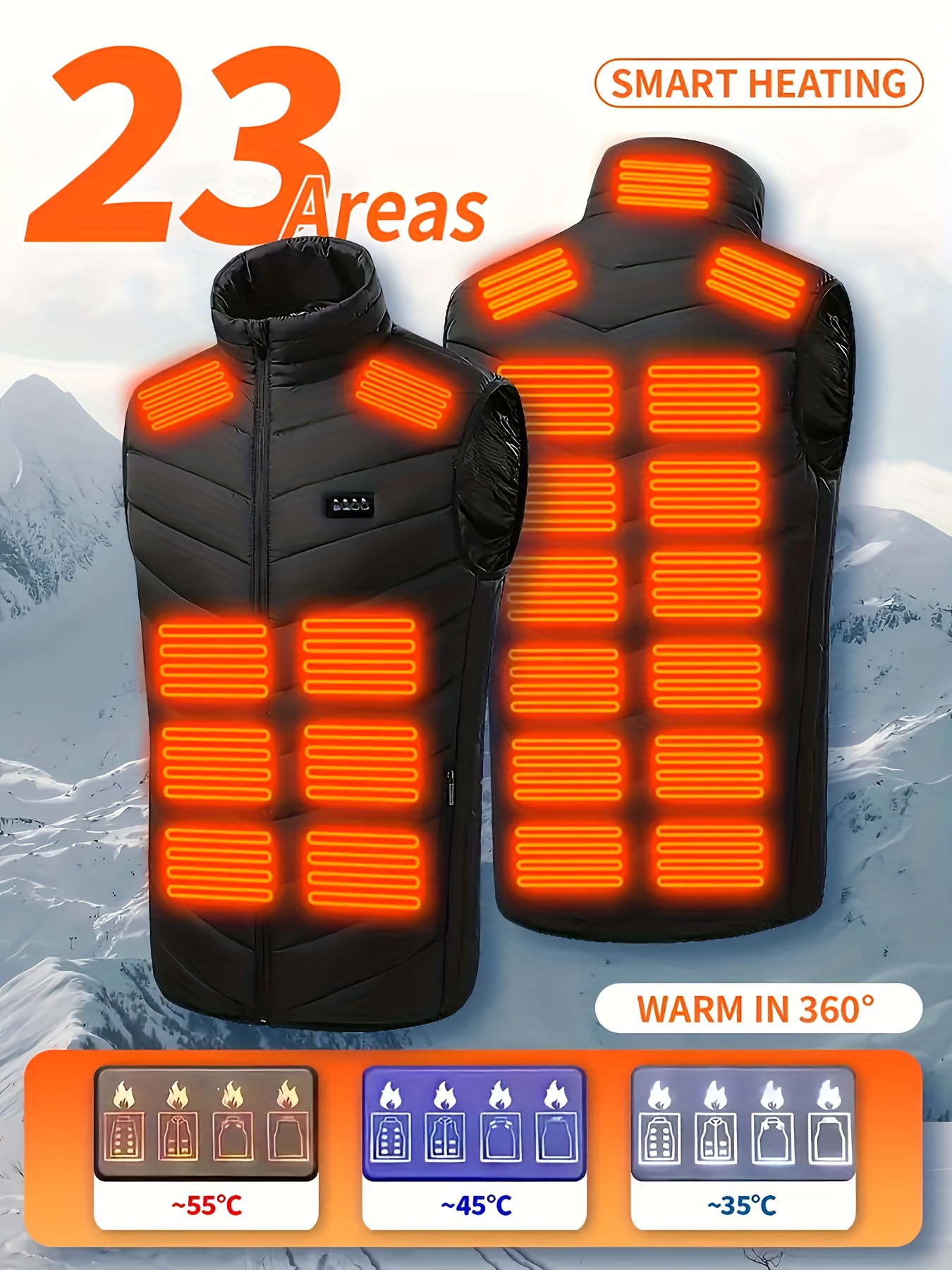 heated vest sold on Temu United States