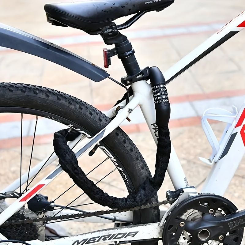 Extra long Bike Lock Chain Durable Iron 5 digit Combination - Temu