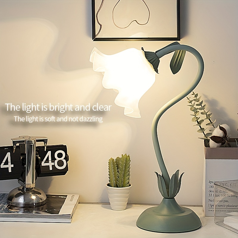 Flower Table Lamp Bedroom Study Desk Lighting - Temu