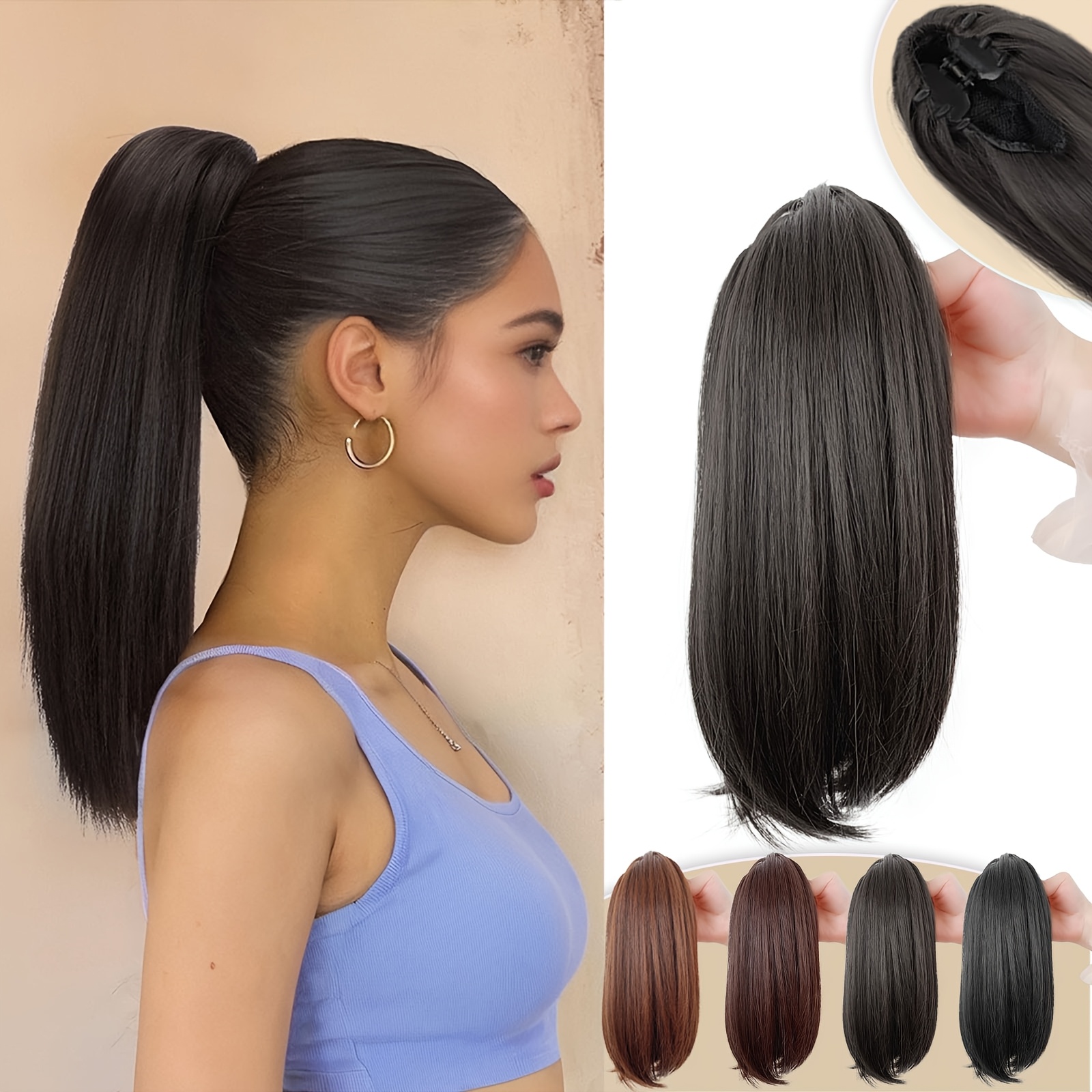 hair extensions ponytail sold on Temu United States