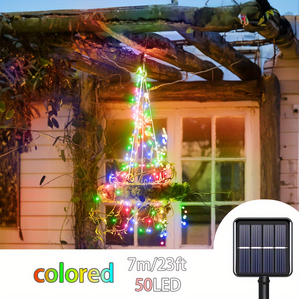 1pack Outdoor Solar Led Light Cord Waterproof Solar Decorative Light 8 ...