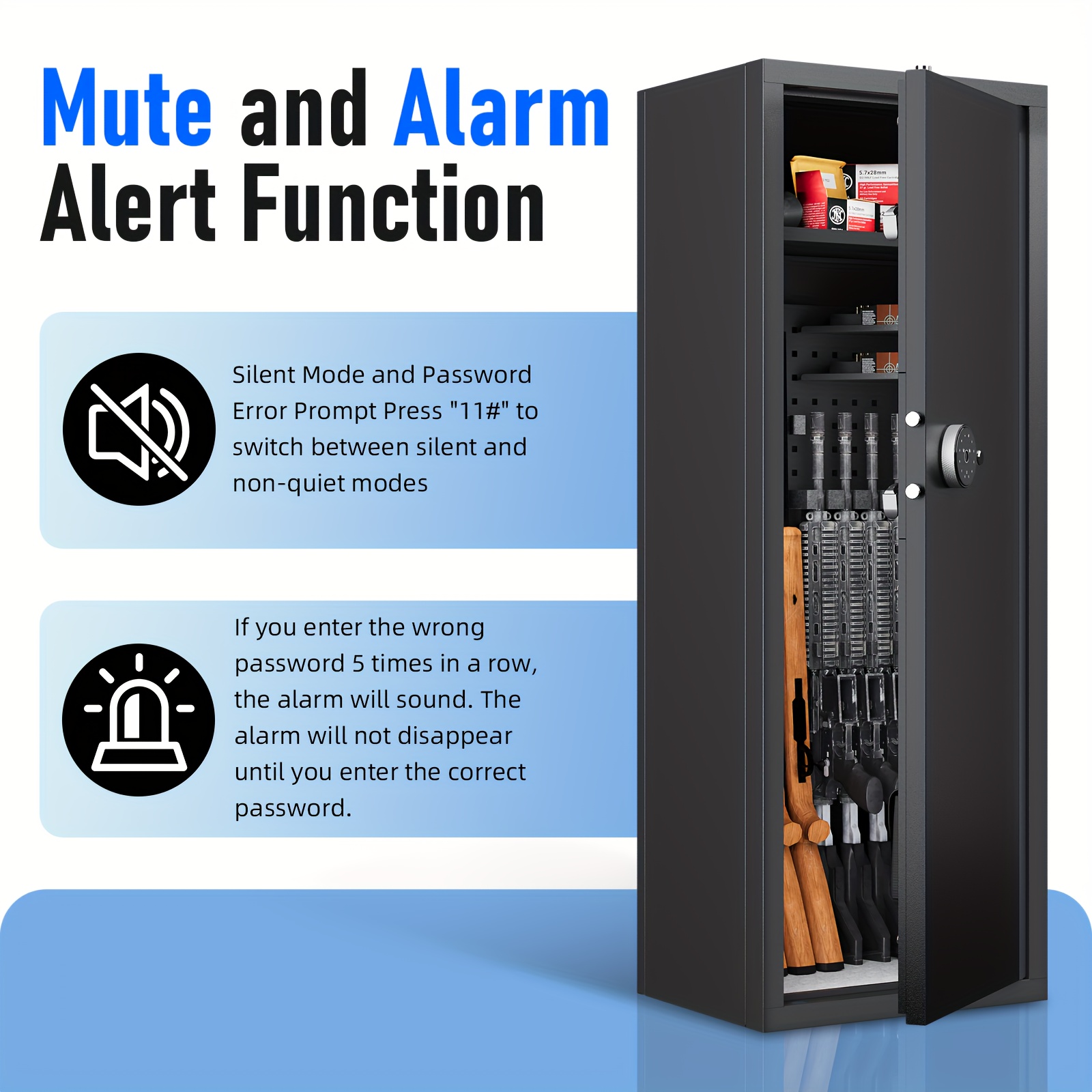 10 12 Gun Rifle Safe Home Rifle Pistols Long Gun Safes Rifle - Temu