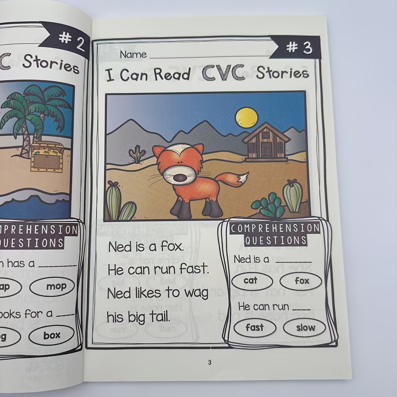 120-Page 240-Story Advanced CVC Reading Comprehension Workbook - Fun P ...
