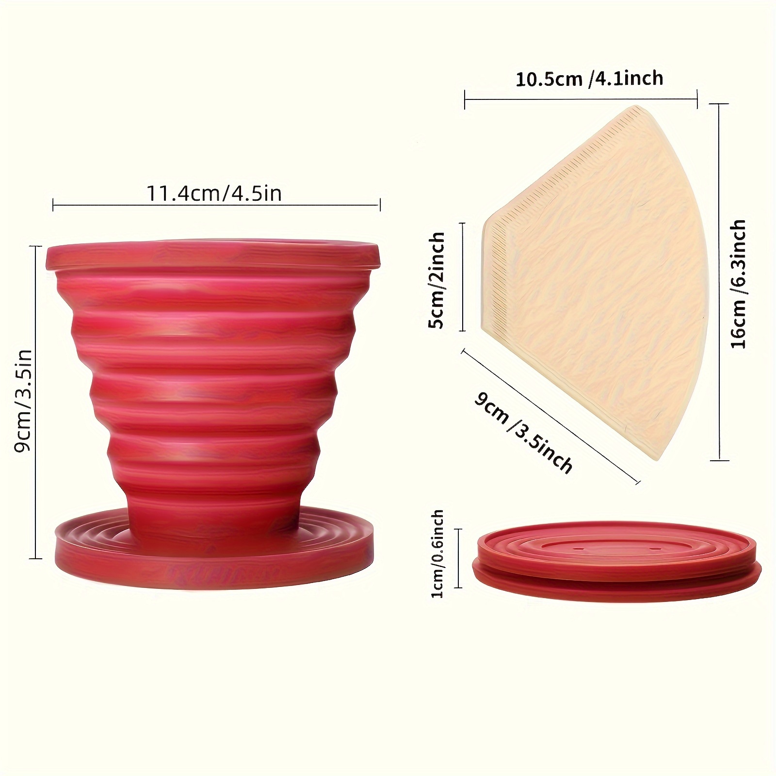 Portable Collapsible Coffee Dripper Reusable Silicone Pour - Temu ...