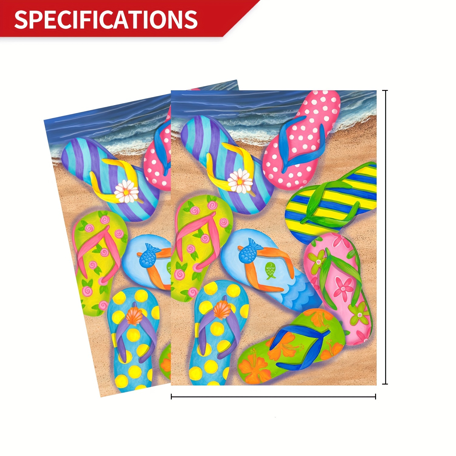 Double Sided Premium Garden Flag Flip Flops Summer Beach - Temu Australia
