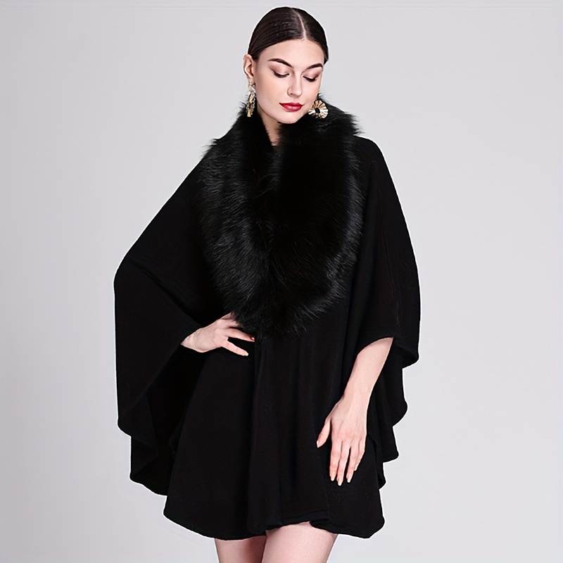 elegant fur collar shawl women windproof sun protective - Temu New Zealand