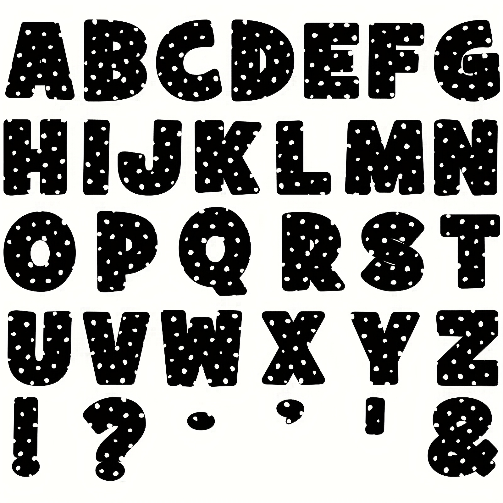 Polka Dot Display Lettering