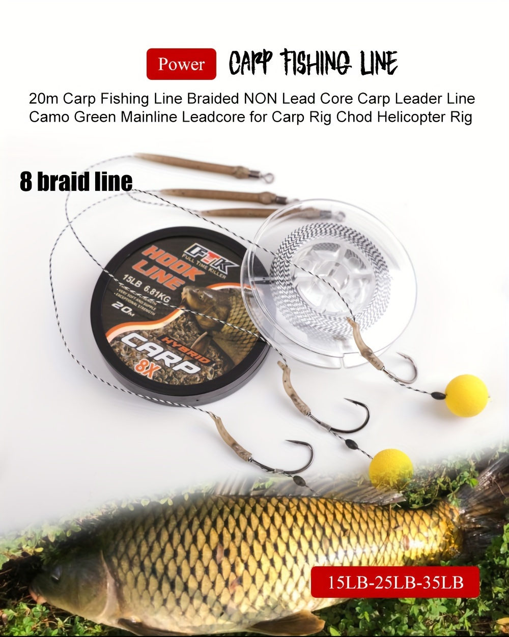 Ftk 8x Carp Fishing Tying Line Incredible Ultra Line Zero - Temu Norway