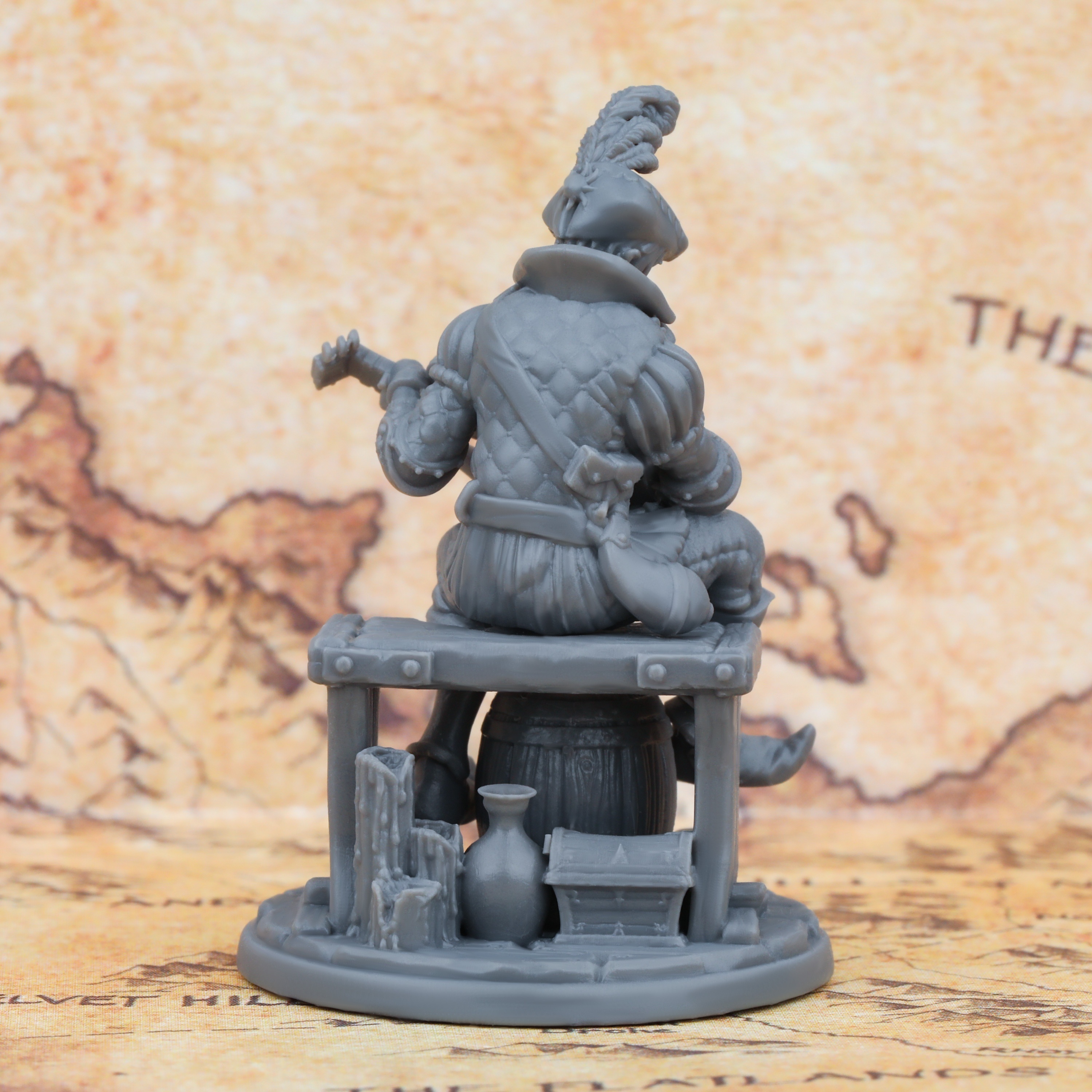 Half-elf Bard Miniature - 32mm Highly Detailed 3d Printed Resin Figure ...