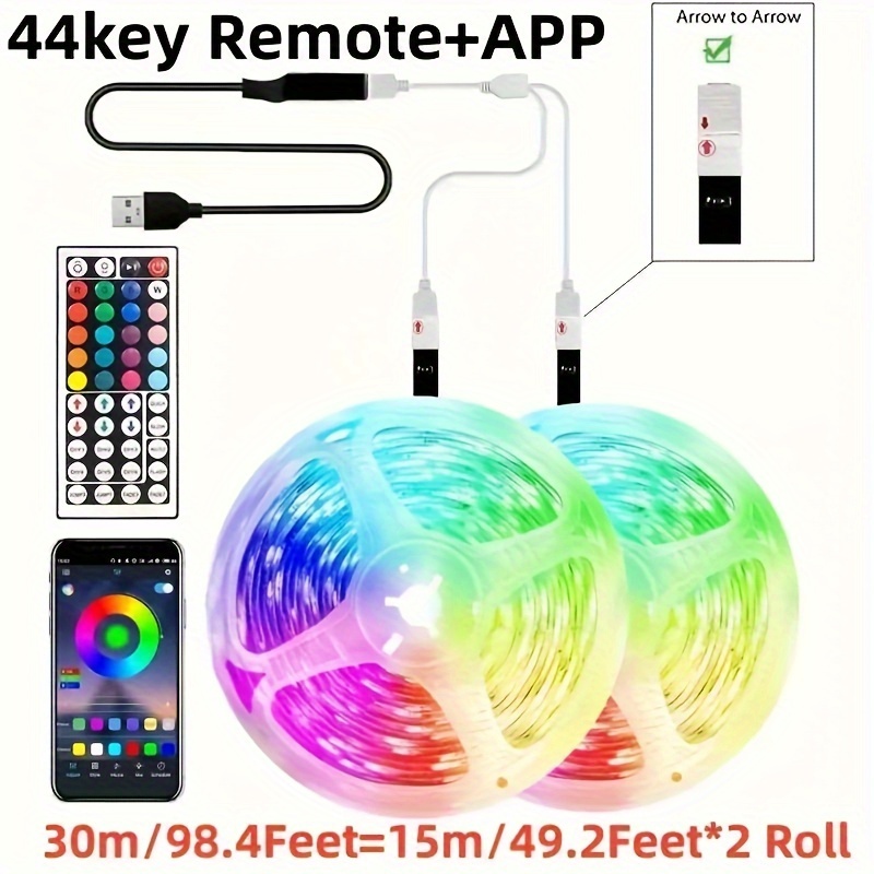 Led Strip Lights Usb Rgb 5050 Color Strip Sync Color - Temu Ireland