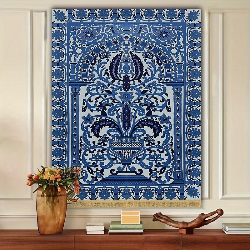 Tapestry Tassels Flower Pattern Wall Hanging Home Decor Boho - Temu Canada