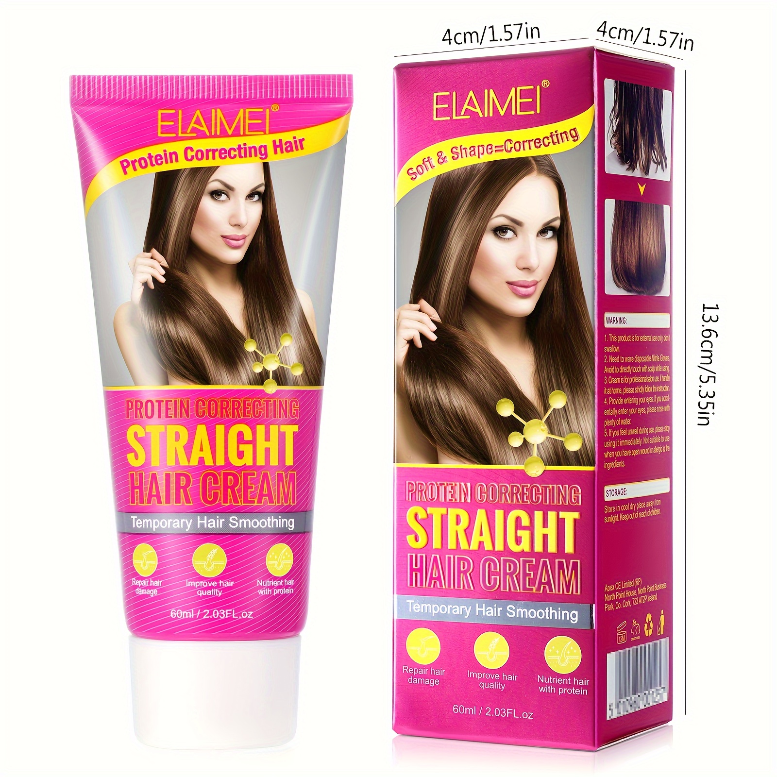 Protein Straightening Cream Makes Hair Soft Smooth - Temu