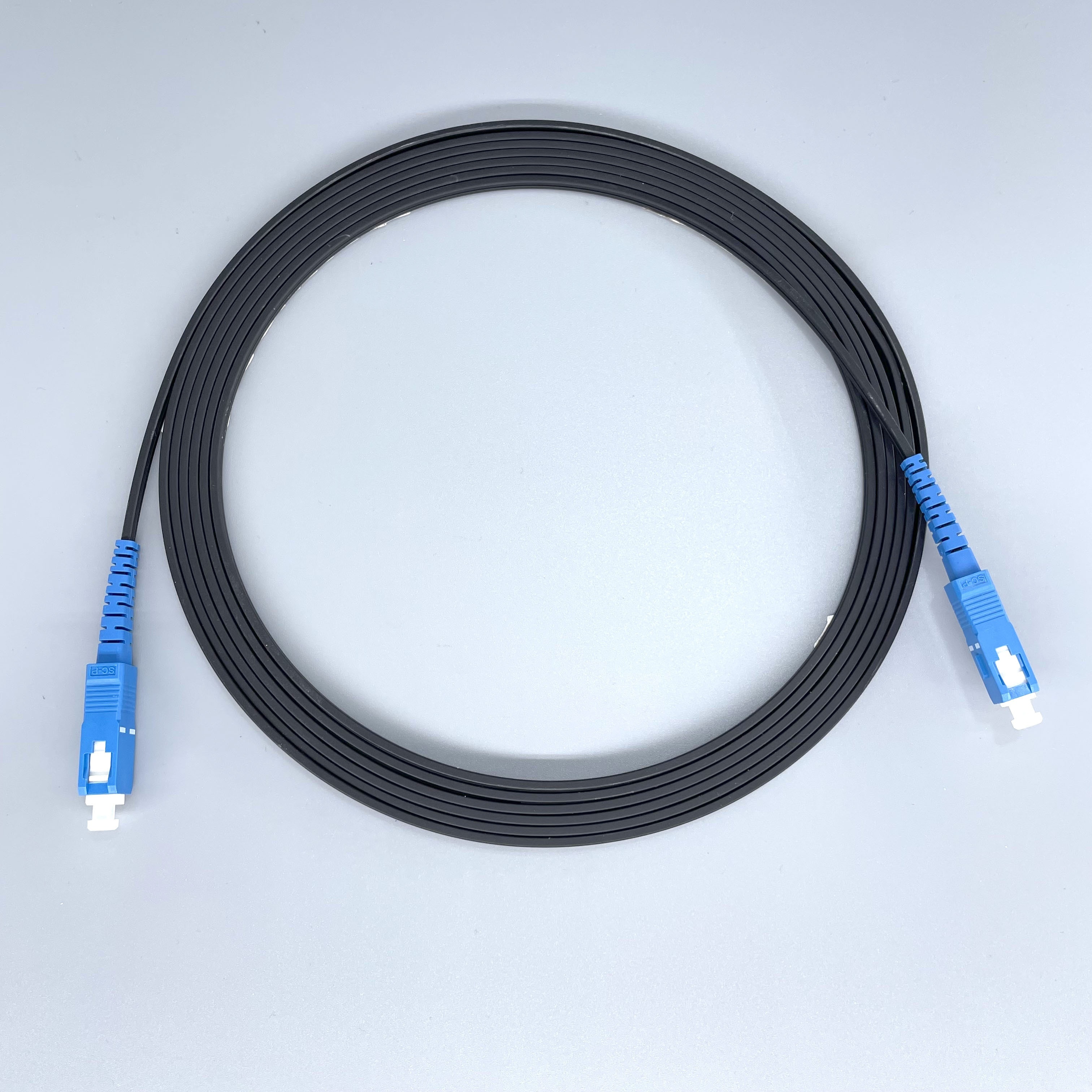 10pcs 1m 2 sc optic drop cable single mode black outdoor fiber optic ...