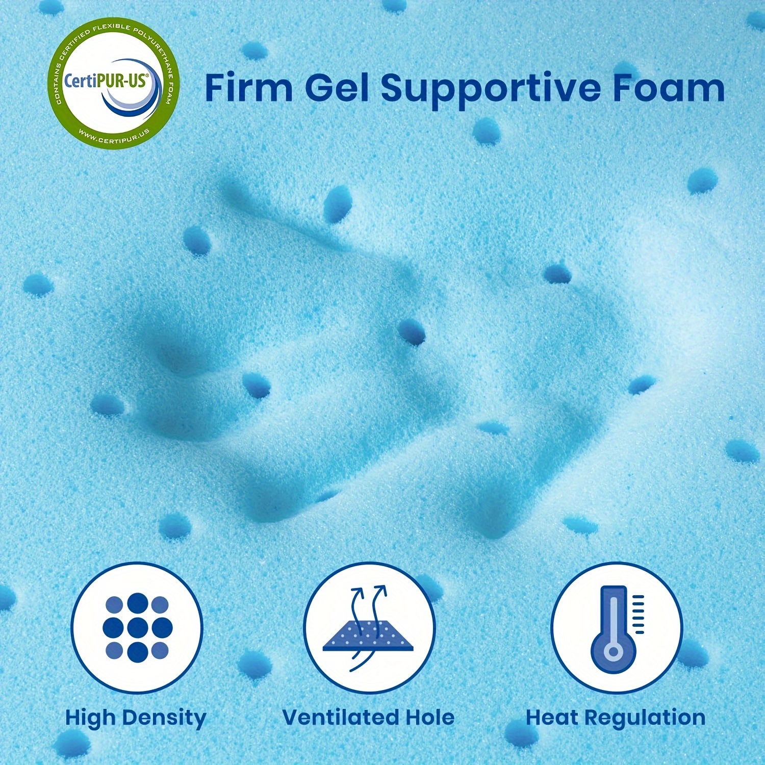 Mattress Topper Gel Memory Foam Mattress Topper Firm Cooling - Temu