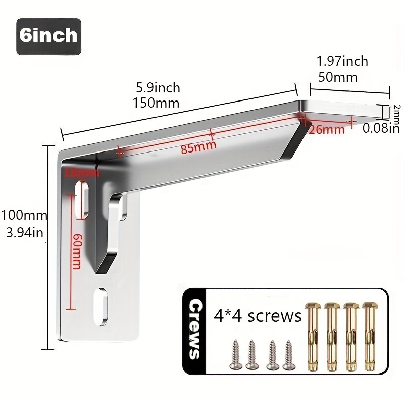 Heavy Duty Industrial Shelf Brackets Black Metal L Brackets - Temu